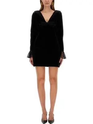 Nina Ricci Mini Dress With Bow - Black
