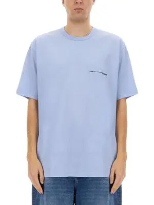 Comme Des Garçons T-shirt With Logo - Baby Blue