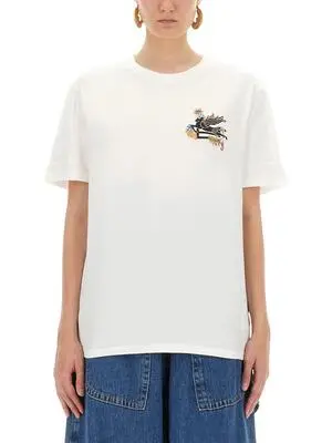Etro T-shirt With Pegasus - White