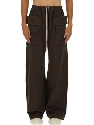 Rick Owens Cretch Wide Cargo Pants - Brown
