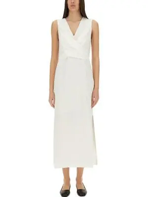 Brunello Cucinelli Wrap Effect Dress - White