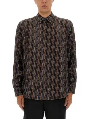 Fendi Printed Silk Shirt - Blue