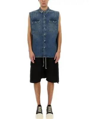 Rick Owens Outershirt Jumbo Tommy - Denim