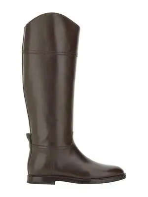 Brunello Cucinelli Leather Boot - Dark Brown
