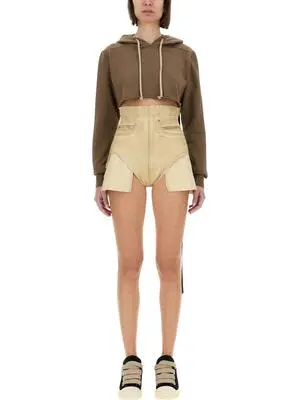 Rick Owens Cropped Sweatshirt - Dove