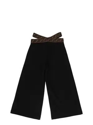 Fendi Wide Sweatpants - Black