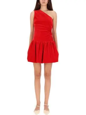 PATOU One Shoulder Mini Dress - Red