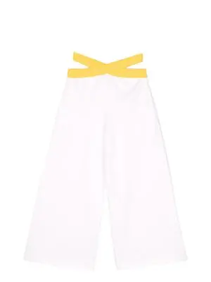 Fendi Wide Leg Sweatpants - White