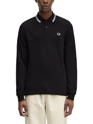 Fred Perry Double Line Polo Shirt - Green