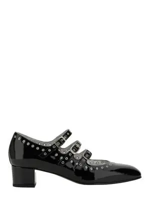 CAREL Camden Leather Mary Jane Pumps - Black