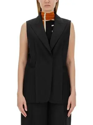 Fendi Sleeveless Tailored Vest - Black