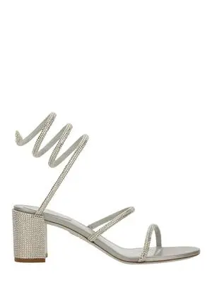 Rene Caovilla Cleo Sandal With Crystals - Silver