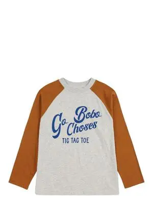 BOBO CHOSES Tic Tac Toe Logo T-shirt - Brown