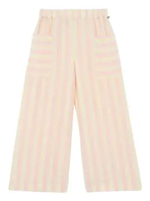 BONTON Striped Wide Leg Pants - Yellow
