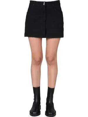 Givenchy 4 G Jacquard Skirt - Black