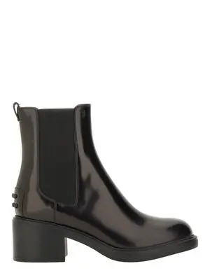 TOD'S Leather Boots - Black