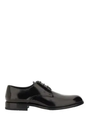 TOD'S Leather Lace-up Derby Shoes - Black