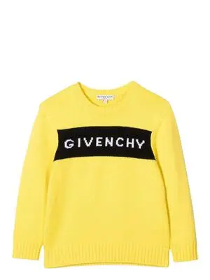 Givenchy Knitted Jacquard Logo Jumper - Yellow