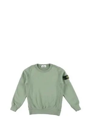 Stone Island Sweatshirt With Logo Patch - Green