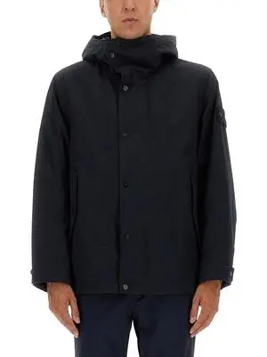 Stone Island Waterproof Hooded Jacket - Blue
