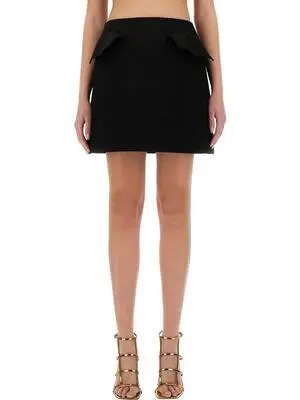 Alexander McQueen Wool Mini Skirt - Black