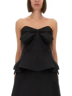 Alexander McQueen Alexander Mc Queen Strapless Corset Top - Black