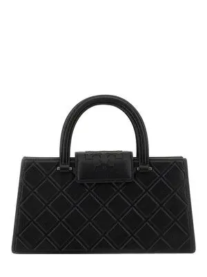 Tory Burch Leather Handheld Bag - Black
