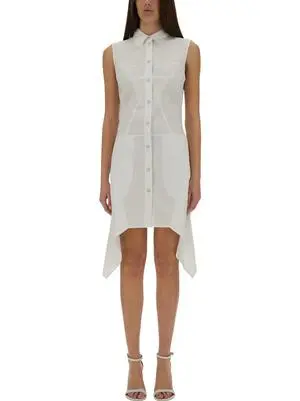 Helmut Lang Bustier Shirt Dress - White
