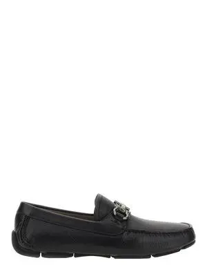 FERRAGAMO Gancini Moccasin - Black