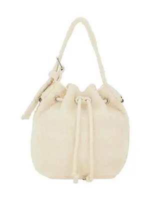 Tory Burch T Monogram Mini Bucket Bag - Ivory