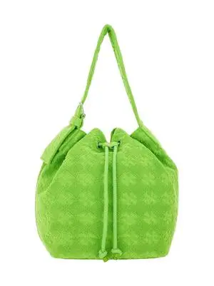 Tory Burch Oversized 't Monogram' Bucket Bag - Green
