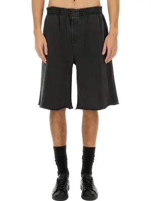 Helmut Lang Garment Dyed Regular Fit Shorts - Black