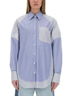 Stella McCartney Mixed Stripe Shirt - Baby Blue