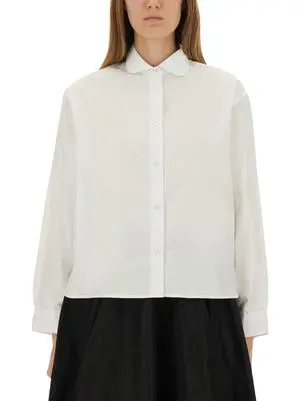 Aspesi Cotton Poplin Boxy Shirt - White