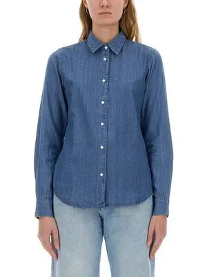 Aspesi Button Down Shirt - Denim