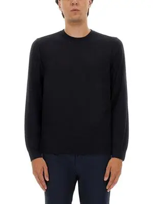 Hugo Boss Regular Fit Wool Sweater - Blue