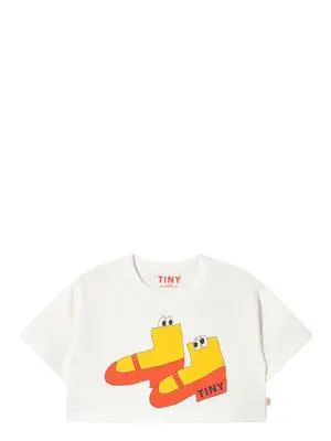 TINYCOTTONS Crop T-shirt - White