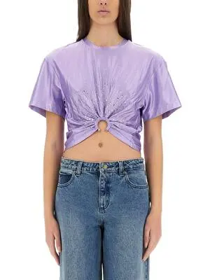 Rabanne Cropped T-Shirt Lilac