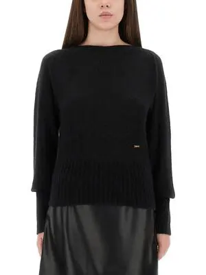 TOM FORD Boat Neck Cashmere-silk Sweater - Black