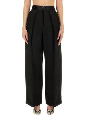 Khaite Wide Leg Trousers - Black