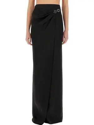 TOM FORD Maxi Wrap Skirt With Belt - Black