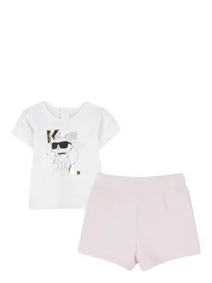 Karl Lagerfeld T-shirt And Shorts Set - Multicolour