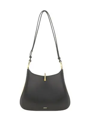 Rabanne Medium Leather Ring Bag - Black