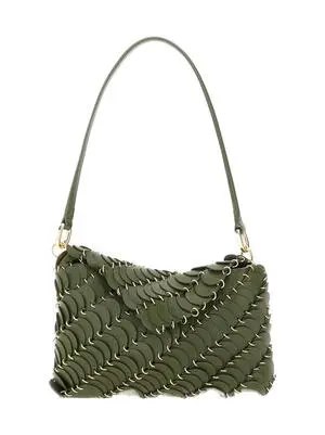 Rabanne Leather Shoulder Bag - Green