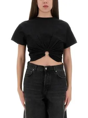 Rabanne Cropped T-shirt - Black