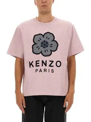 Kenzo Oversized T-shirt With Embroidery - Pink