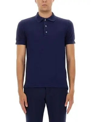 TOM FORD Pique Polo - Blue