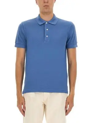 TOM FORD Pique Polo - Blue