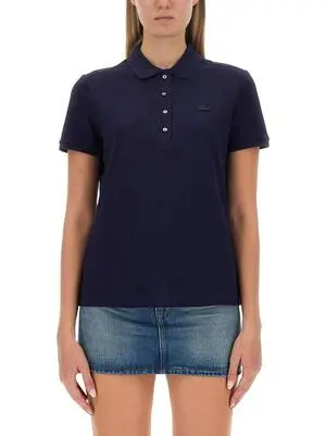 Lacoste Polo With Logo - Blue