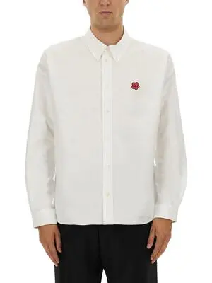 Kenzo Shirt With 'boke Flower' Embroidery - White